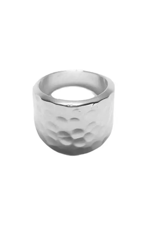 Argento Vivo Hammered Ring - Silver