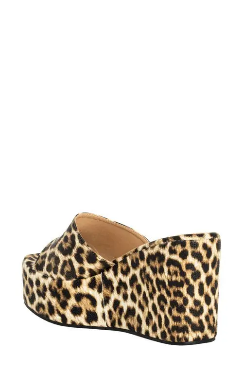 SHU SHOP Luna Platform Wedge Sandal - Leopard Print