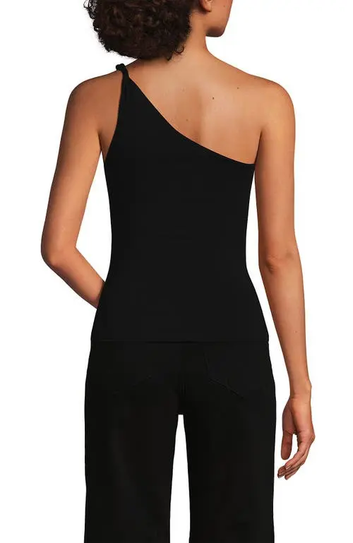 LANDS' END One Shoulder Top - Black