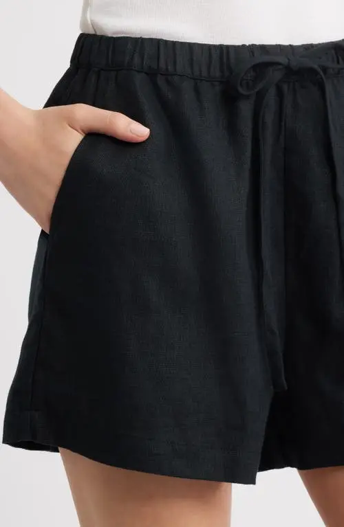 Rails Jenner Linen Drawstring Shorts - Black