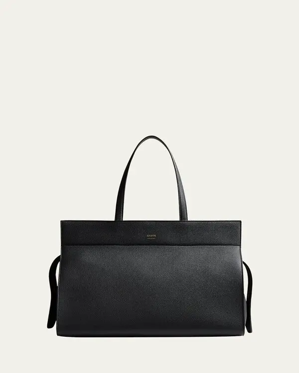 Khaite Crosby Sports Leather Tote Bag - Black