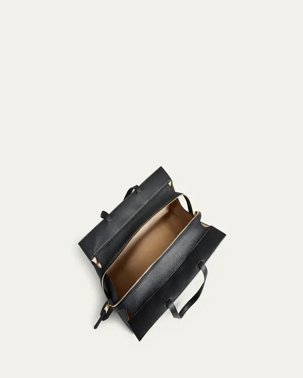 Khaite Crosby Sports Leather Tote Bag - Black