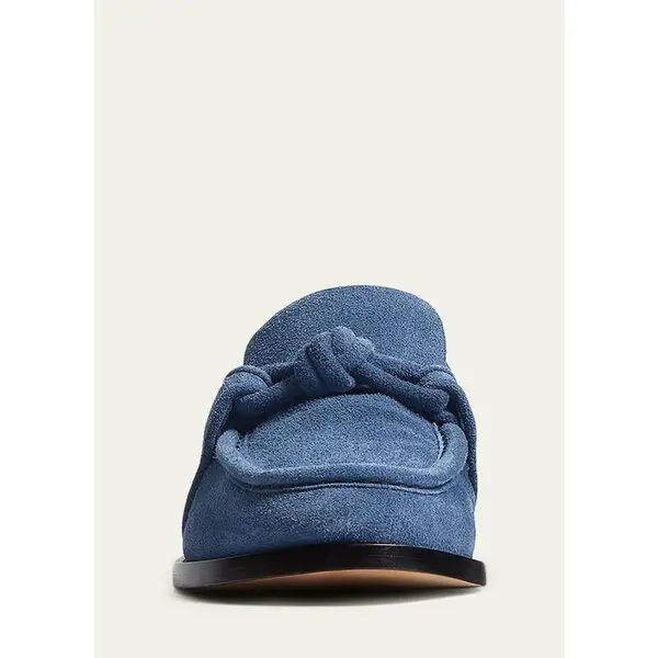 Bottega Veneta Astaire Knot Suede Loafers - Dkbrwn