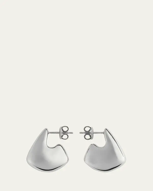 Bottega Veneta Mini Fin Earrings - Silver