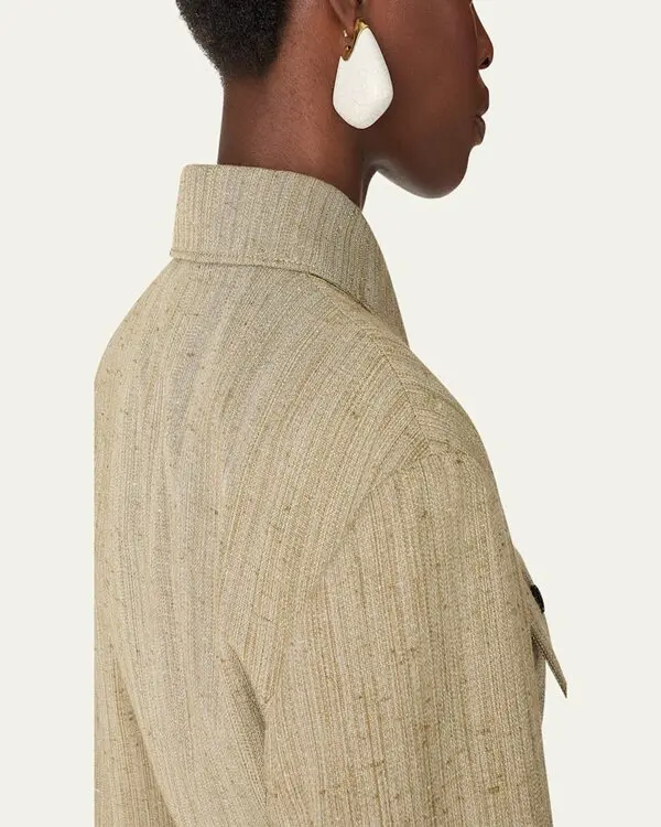 Bottega Veneta Fin Ceramic Earrings - Chalk