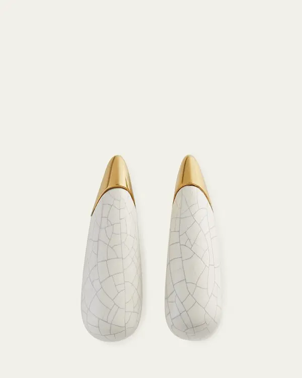 Bottega Veneta Fin Ceramic Earrings - Chalk