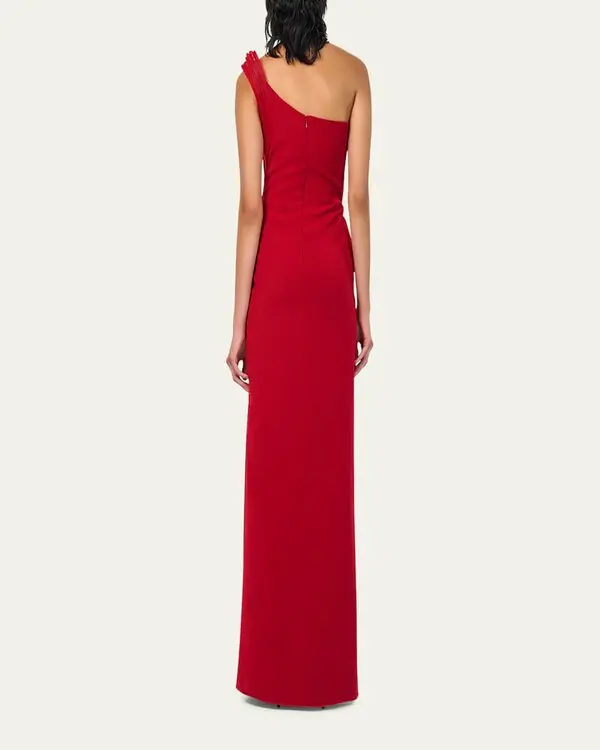 GAURAV GUPTA Erytheia Sculpted One-shoulder Gown - Red