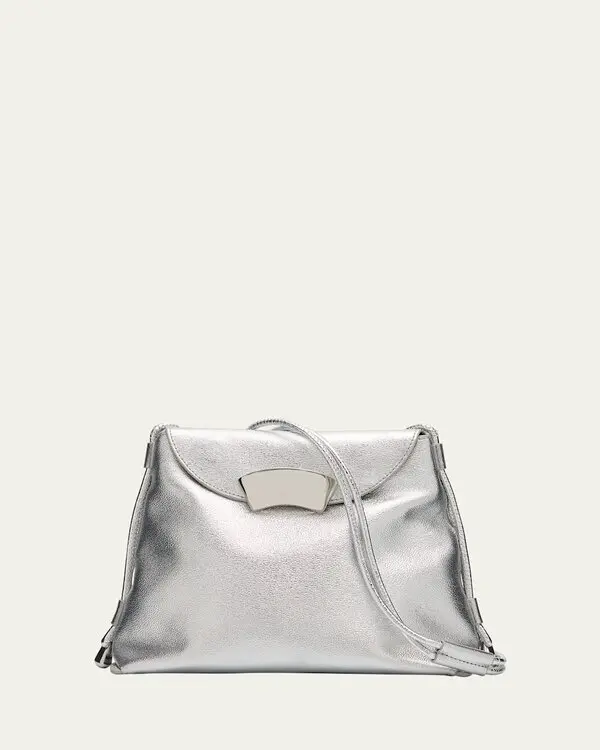 3.1 Phillip Lim Id Petite Soft Metallic Leather Shoulder Bag