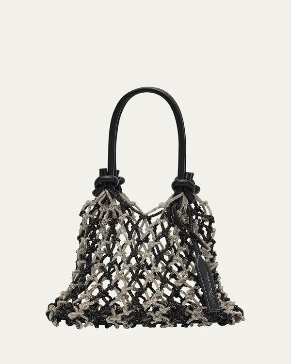 3.1 Phillip Lim Crystal Macrame Mini Sac Top-handle Bag