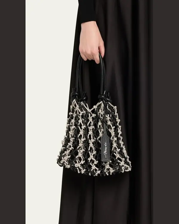 3.1 Phillip Lim Crystal Macrame Mini Sac Top-handle Bag