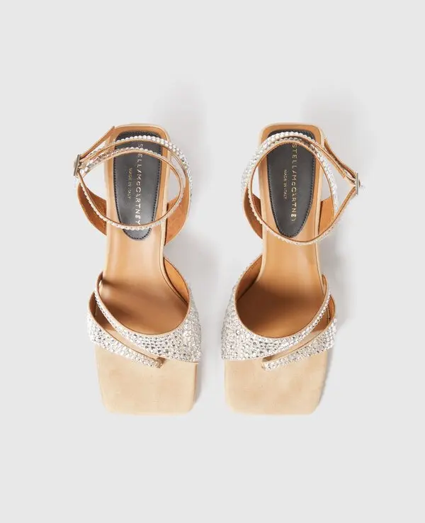 Stella McCartney Stella Spur Crystal Kitten Heels - Desert
