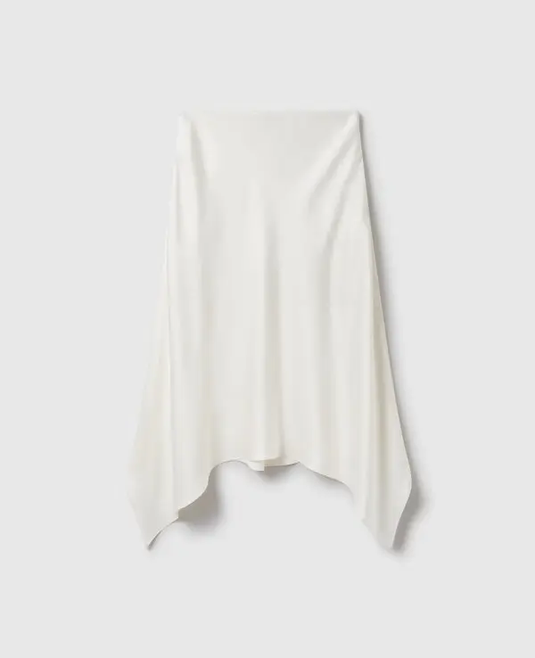 Stella McCartney Curved Hem Satin Midi Skirt