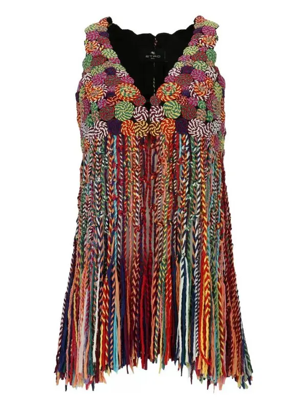 Etro Swirl Fringe Vest