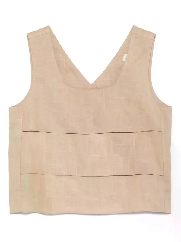 MOUTAKI Paneled Sleeveless Top
