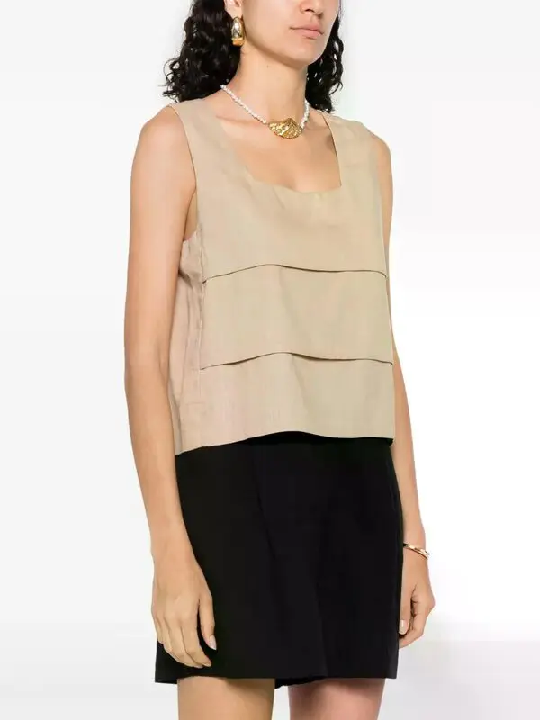 MOUTAKI Paneled Sleeveless Top