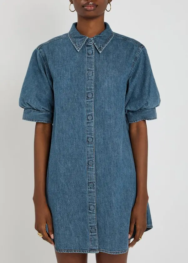 FRAME The Play Denim Mini Dress