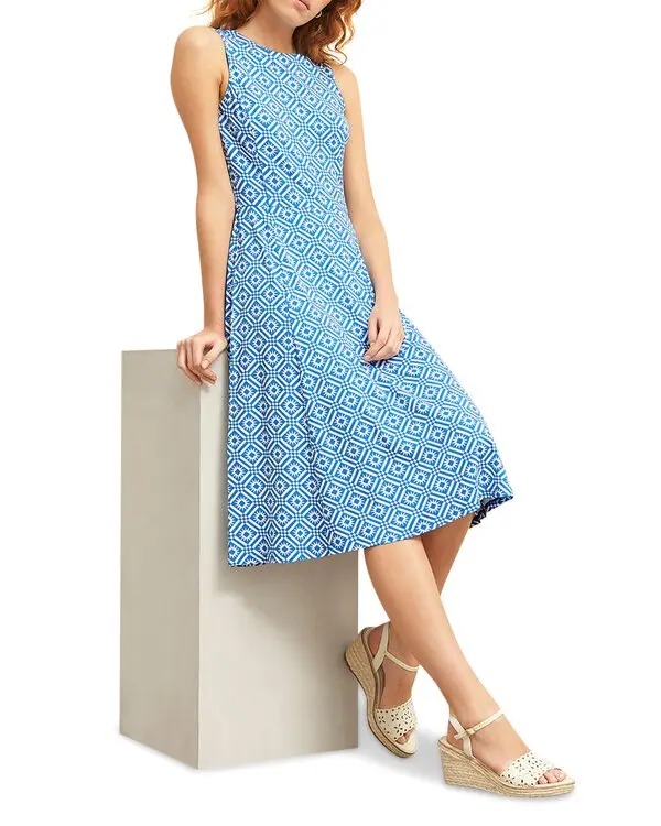blue dress for baby girl Empire-Waist Long High-Neck Formal Dress with Neck Bow– PromGirl