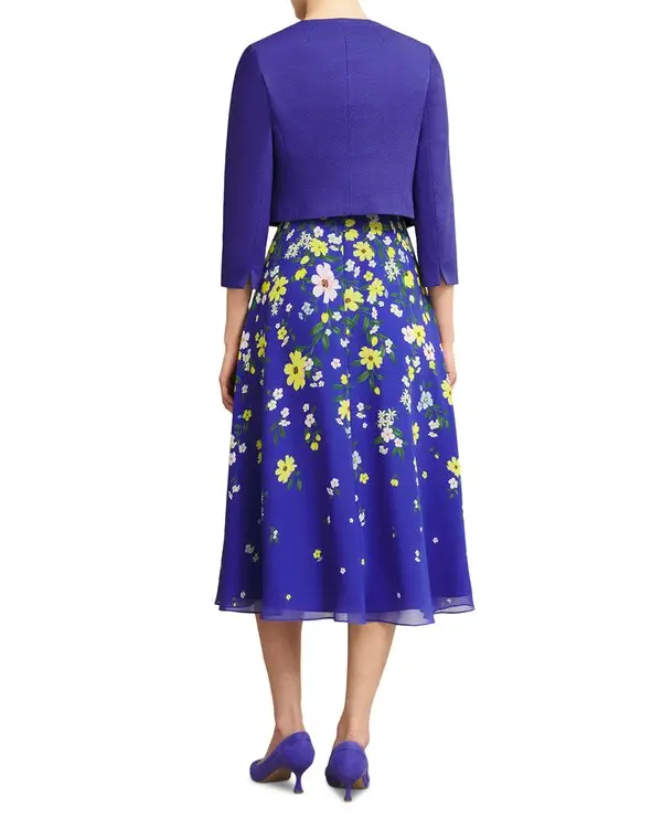 HOBBS LONDON Elize Tweed Jacket - Allium Blu