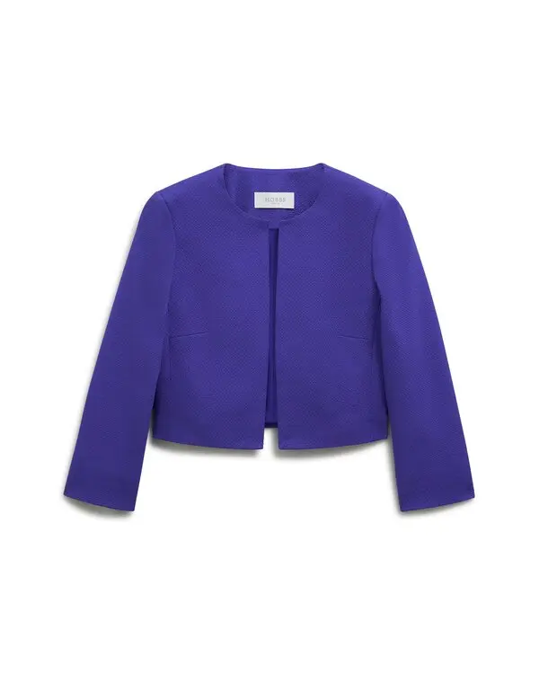 HOBBS LONDON Elize Tweed Jacket - Allium Blu