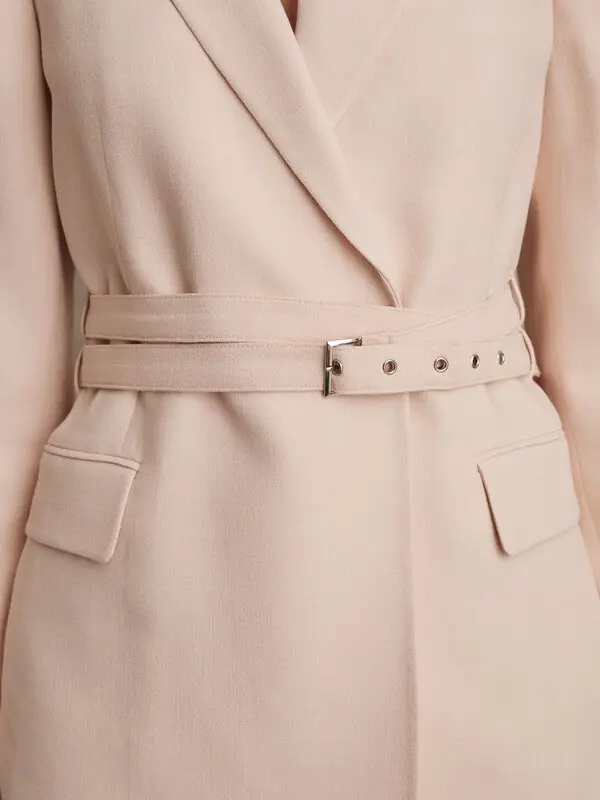 REISS Darcie Single-breasted Belted Jacket