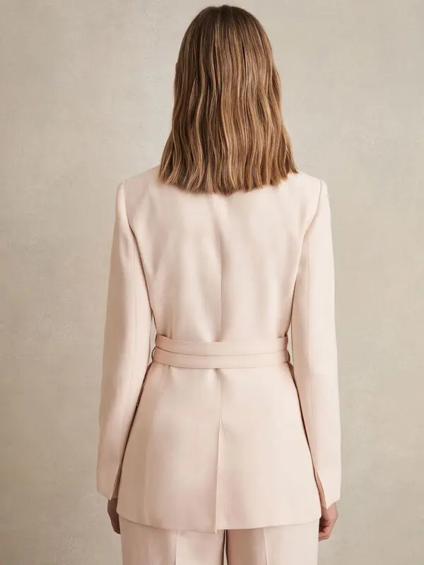 REISS Darcie Single-breasted Belted Jacket