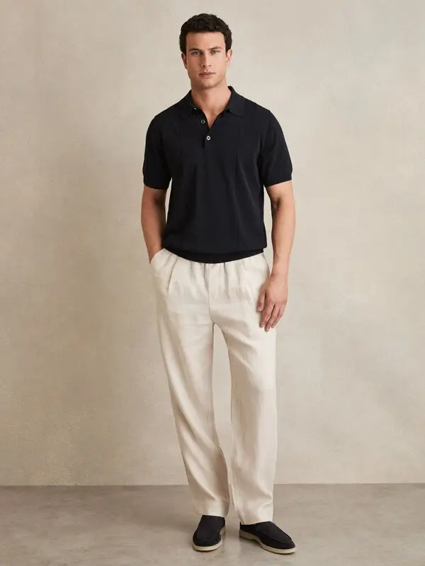 REISS Asher Polo Shirt - Navy
