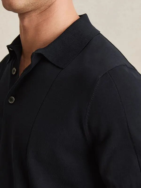 REISS Asher Polo Shirt - Navy