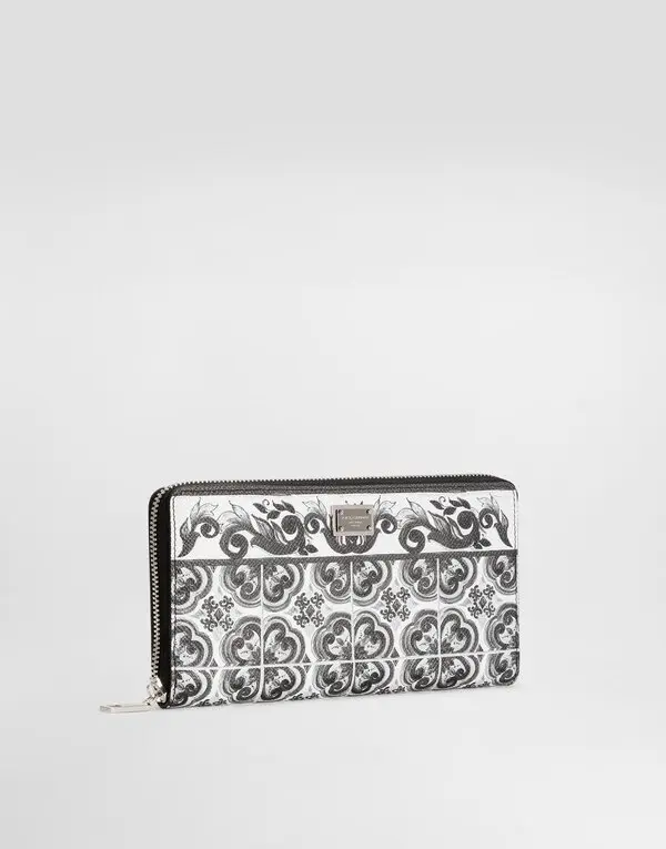 Dolce & Gabbana Majolica-print Calfskin Wallet