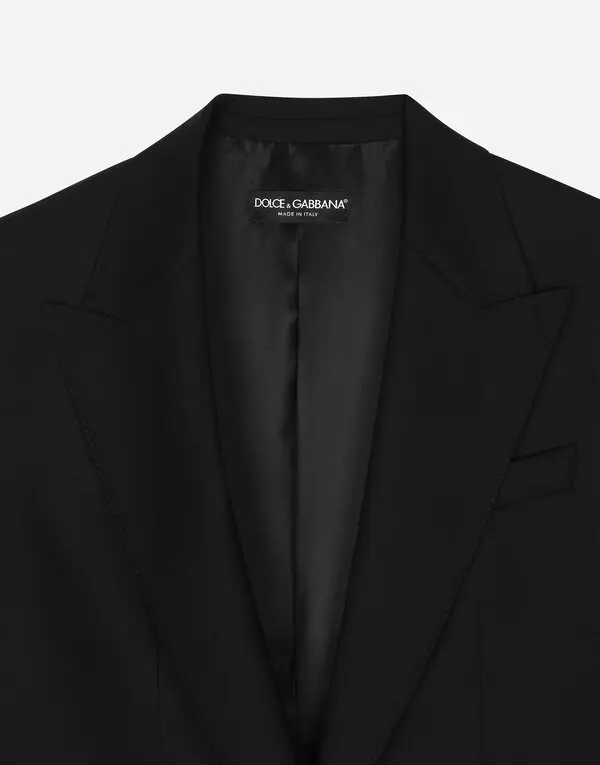 Dolce & Gabbana Single-breasted Woolen Jacket - Black