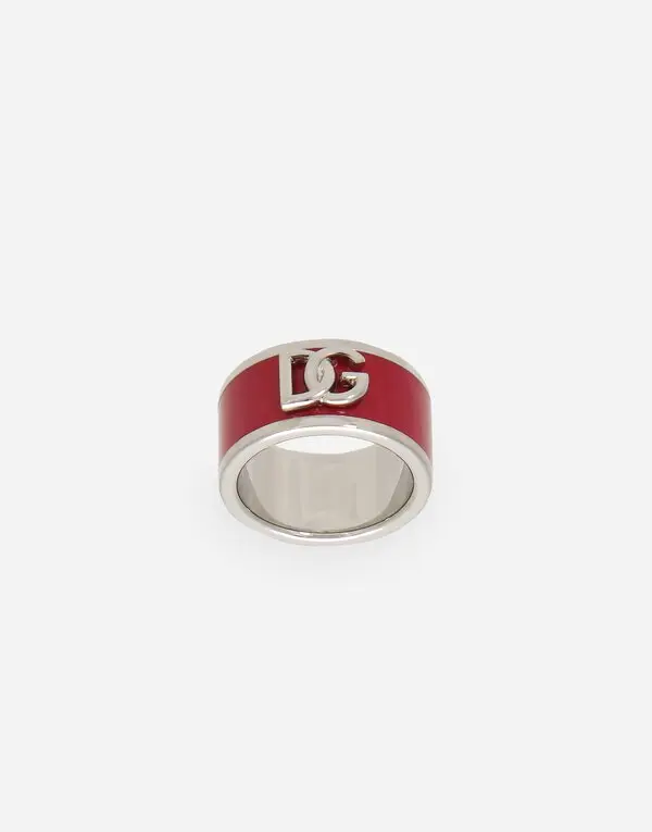 Dolce & Gabbana Enameled Dg Logo Ring - Fuchsia