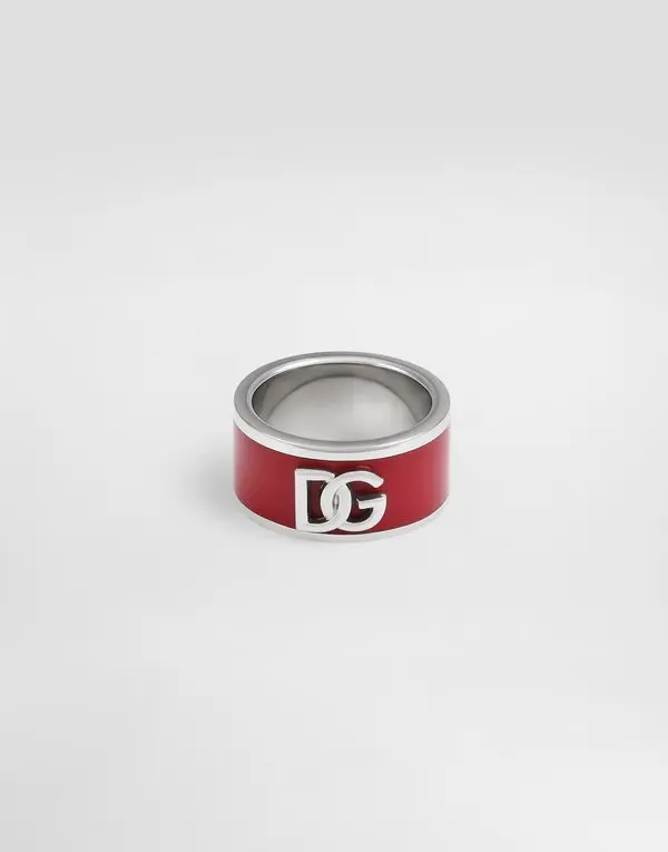 Dolce & Gabbana Enameled Dg Logo Ring - Fuchsia