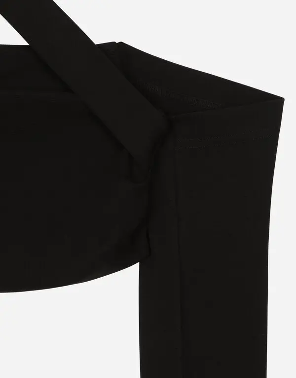 Dolce & Gabbana Viscose Top With Sleeve Detail - Black
