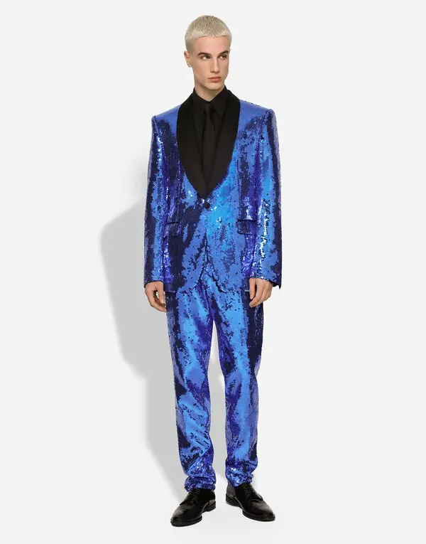 Dolce & Gabbana Sequined Single-breasted Sicilia-fit Tuxedo Suit - Multicolor