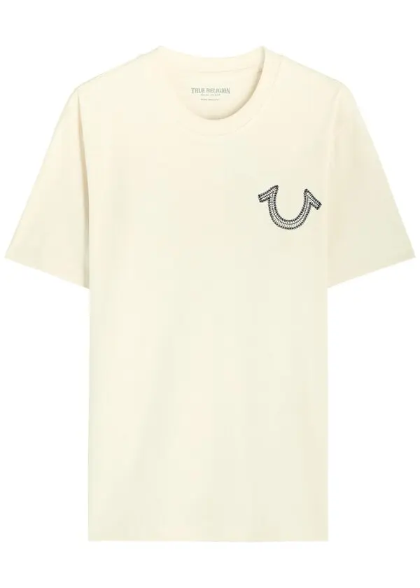 True Religion Skeleton Logo-embroidered Cotton T-shirt - White