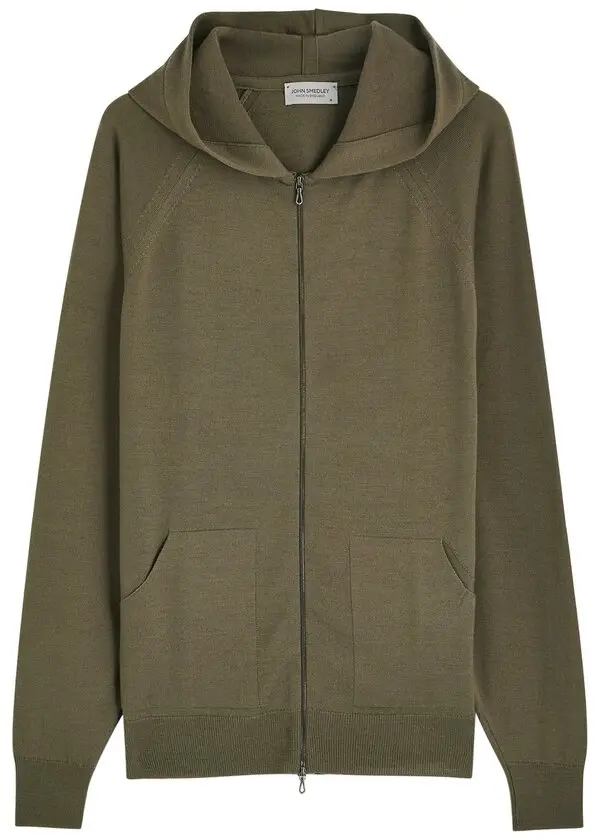 John Smedley Hooded Wool Sweatshirt