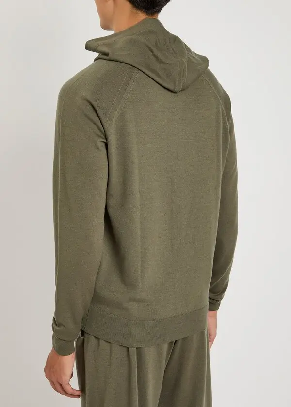 John Smedley Hooded Wool Sweatshirt