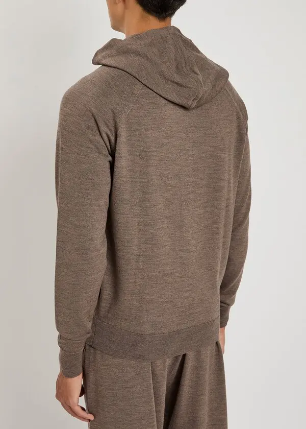 John Smedley Hooded Wool Sweatshirt