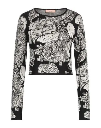 TWINSET Jacquard-knit Cropped Sweater