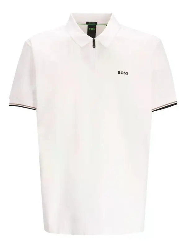 BOSS Cotton Polo Shirt - White