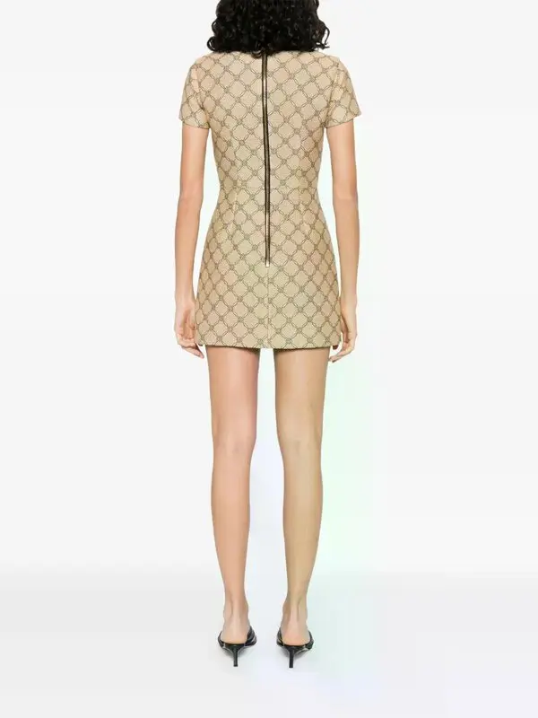 Elisabetta Franchi Monogram Jacquard Mini Dress