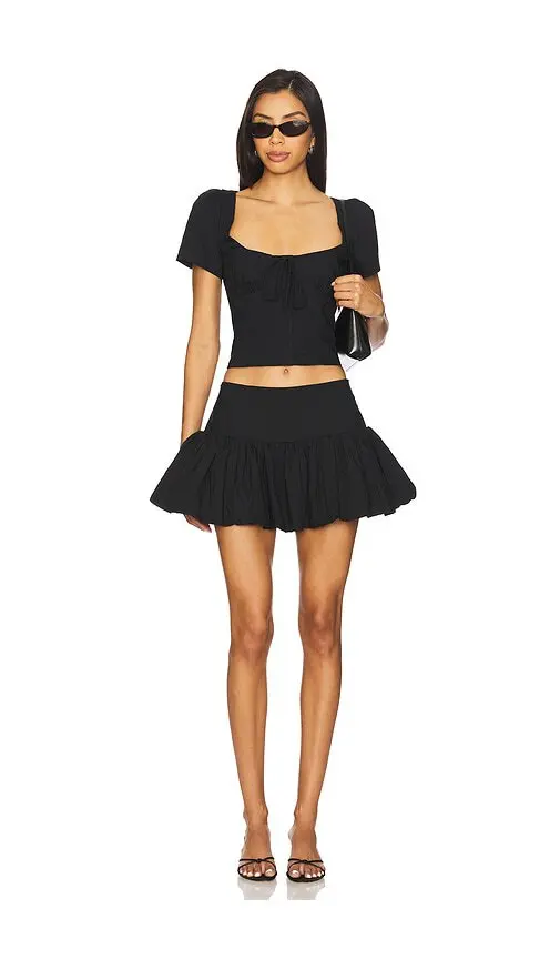 CAMILA COELHO Cari Top - Black