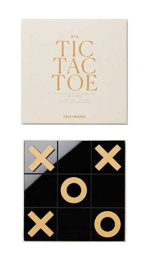 PRINTWORKS Classic Tic Tac Toe - Black