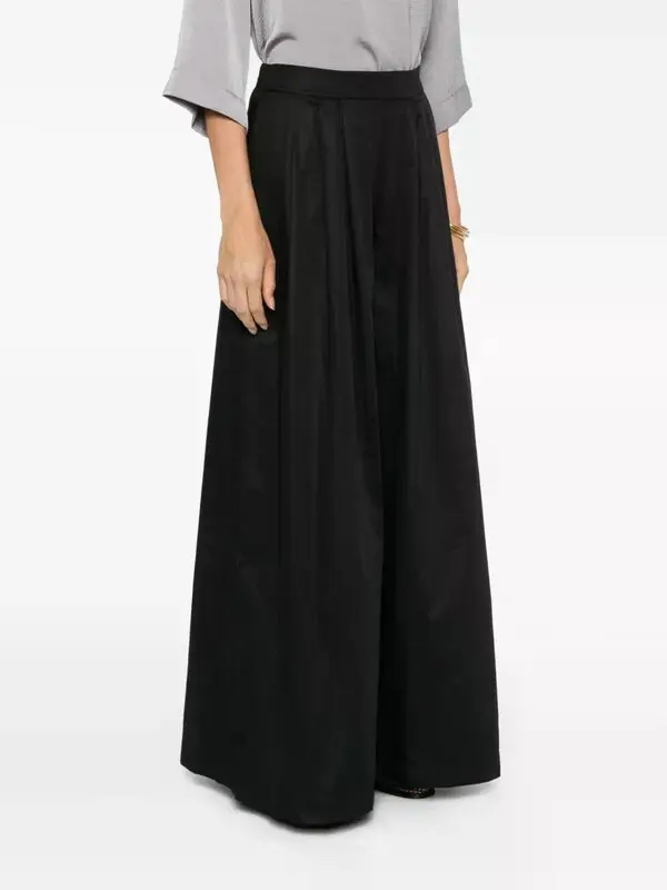 MOUTAKI Cotton Trousers - Black