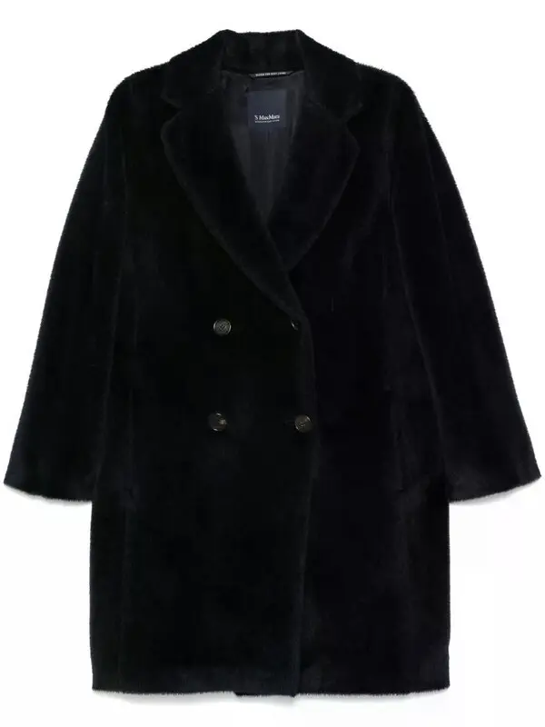 Max Mara Roseto Wool And Alpaca Coat Blue Editorialist