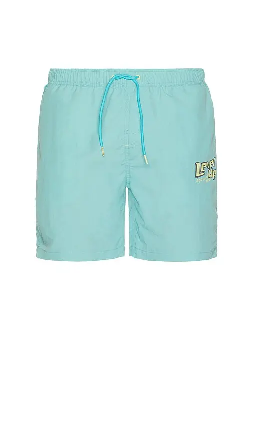 Scotch & Soda Placement Print Swim Shorts - Sea Blue