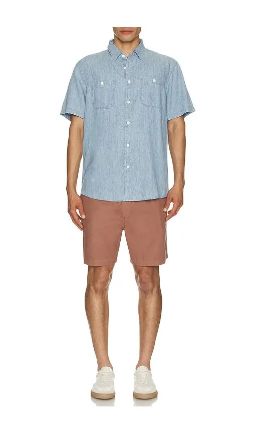 Faherty Brand Essential Drawstring Short - Cedar Rose