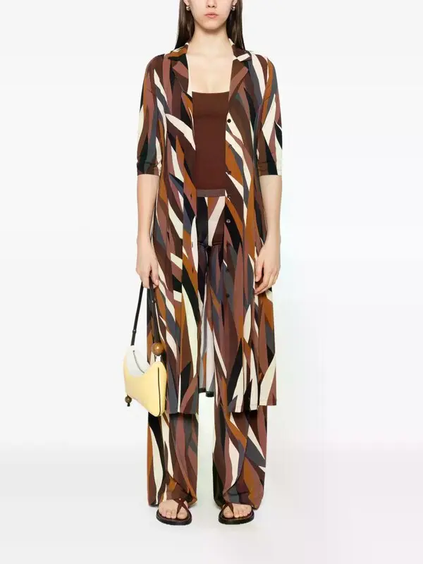 SIYU Abstract-print Midi Dress