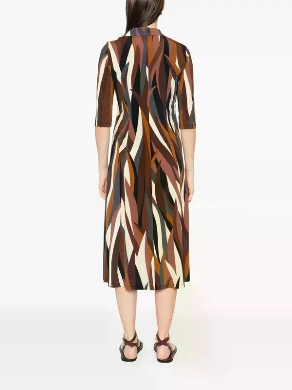 SIYU Abstract-print Midi Dress