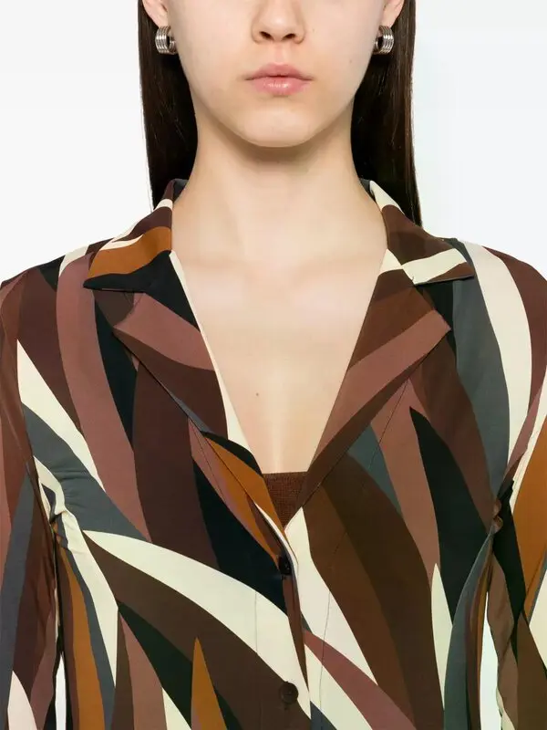 SIYU Abstract-print Midi Dress