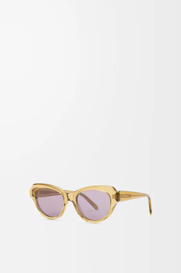 Loewe Swan Cateye Sunglasses - Transparent Olive
